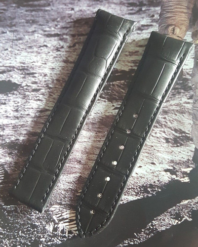 98000215 Omega Speedmaster 20mm BLACK Alligator Deployment Strap ...