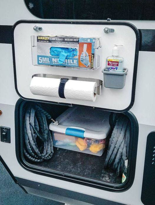 A cool idea for your external storage access hatches | RV Camping Club