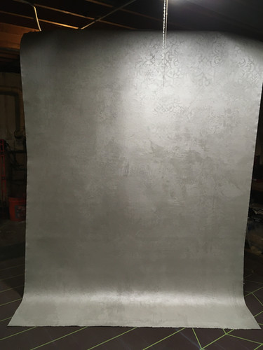 Silver Fox with stencils - 8x10ft | Rough-Luxe