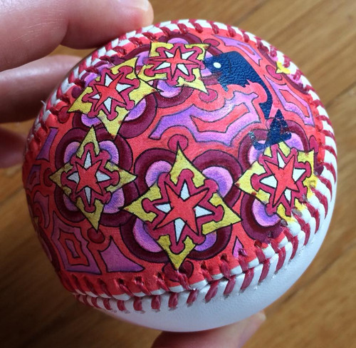 2018 hand painted baseball #8 | ryankerrigan