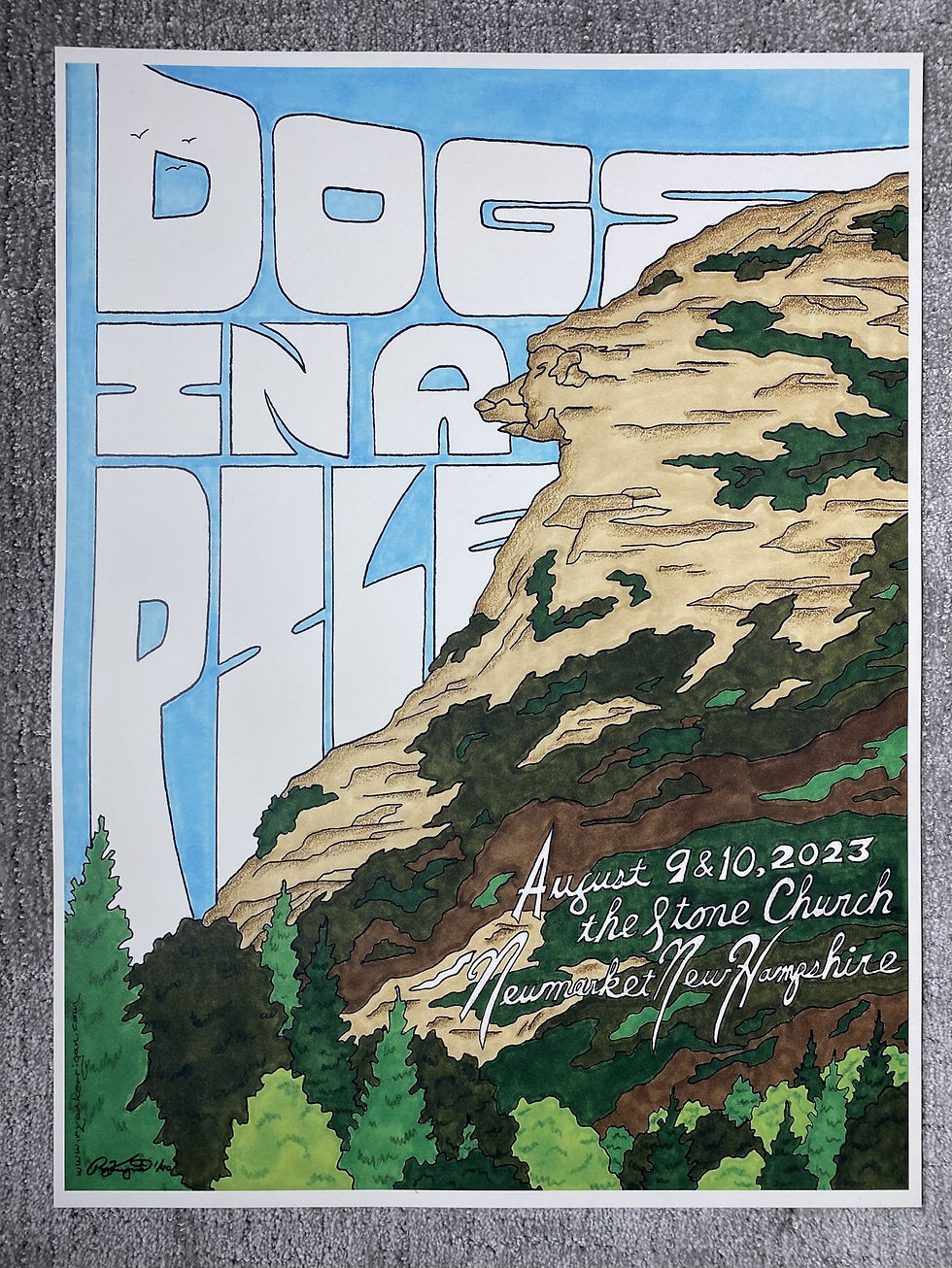 DOGS IN A PILE poster (AUGUST 9 + 10, 2023) | ryankerrigan