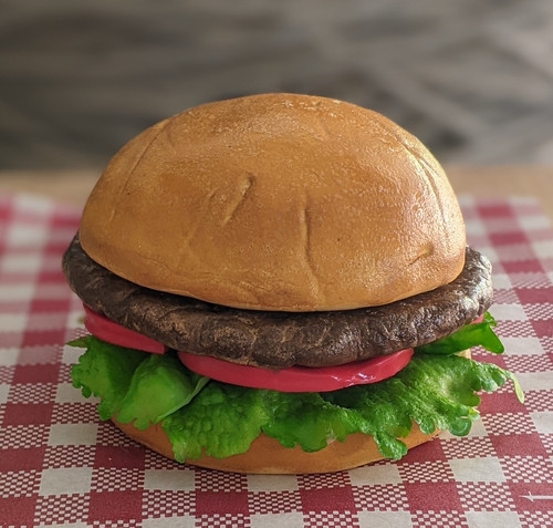 Fake Burger with Lettuce & Tomato | Fake Food Australia