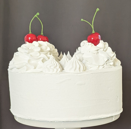 Fake Cake - White with Cherries | Fake Food Australia
