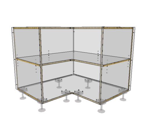 Open Base Corner Cabinet | Flatpack Modular