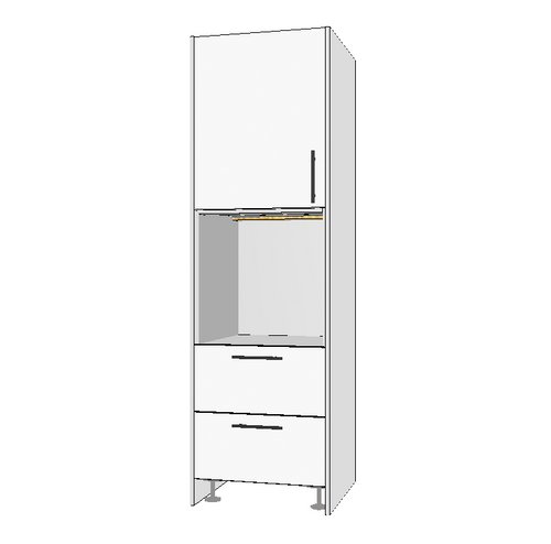 Tall - Single Wall Oven Unit - 2 Drawers + 1 Door | Flatpack Modular