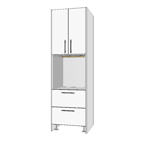 Tall - Single Wall Oven - 2 Drawers + 2 Doors | Flatpack Modular
