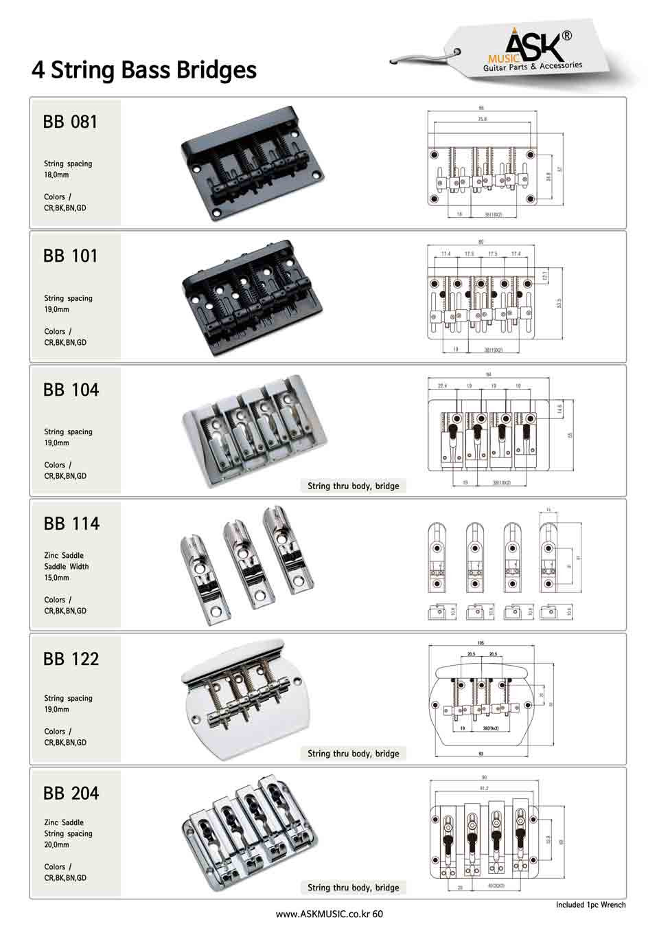 4st Bass Bridges | askmusic