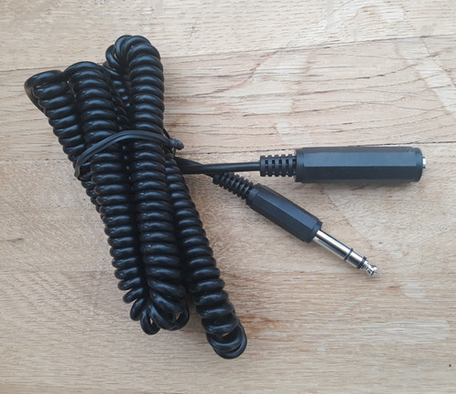 Coiled Extension Stereo Plug to Socket Lead 1.5mt - 4mt | Nursecall Bits