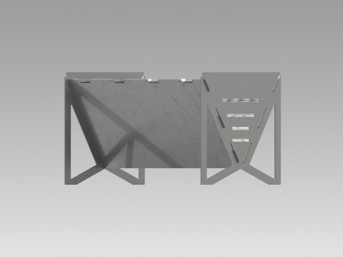Modern BBQ Fire Pit Laser Cut Template | All Scale Design