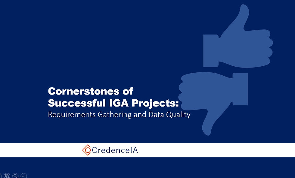 The Cornerstones of Successful IGA Projects: Requirements Gathering and ...
