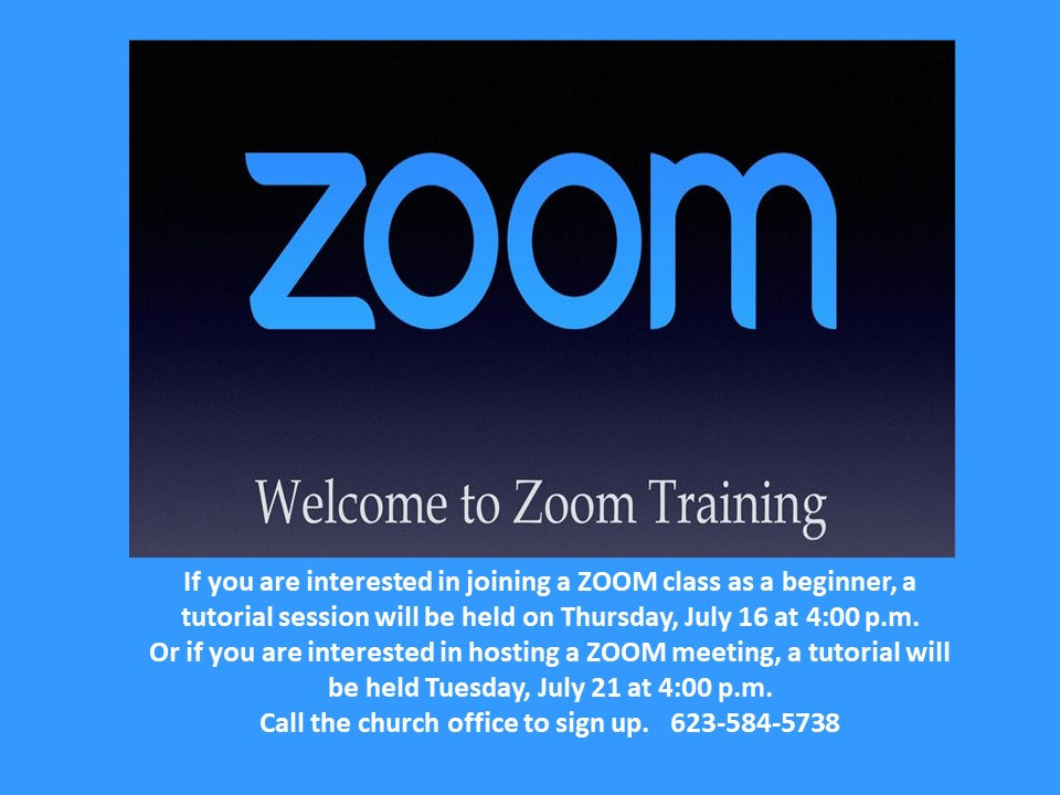 Zoom Training (Beginners) | FBC Sun City West