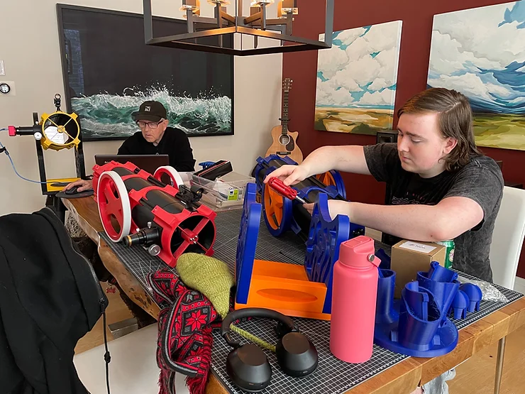 Ten Telescopes, Bent Nail Observatory, Blue Door Astro Library | 3D printed telescope | Guelph ...