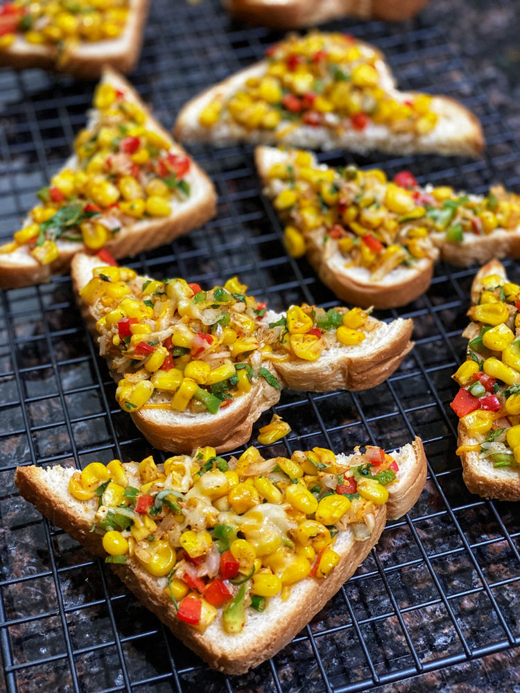 Masala Corn Toast