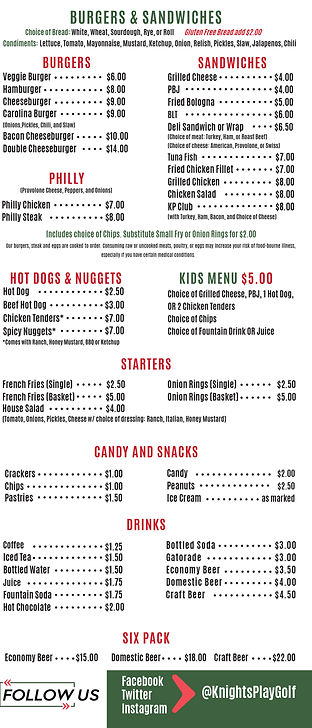 Grill | KP Golf Center