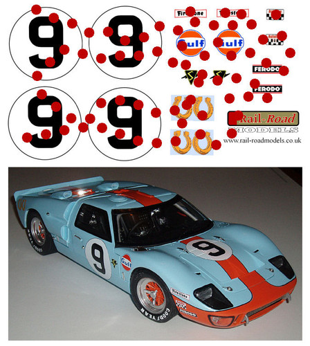Trumpeter 1/12 Ford GT40 GULF conversion decals | rail-roadmodels
