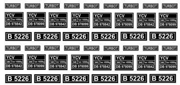 Tare weight signs | rail-roadmodels
