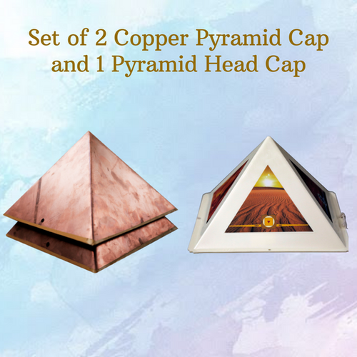 Set of 2 Copper Pyramid Cap and 1 Pyramid Head Cap | Pyramid Valley