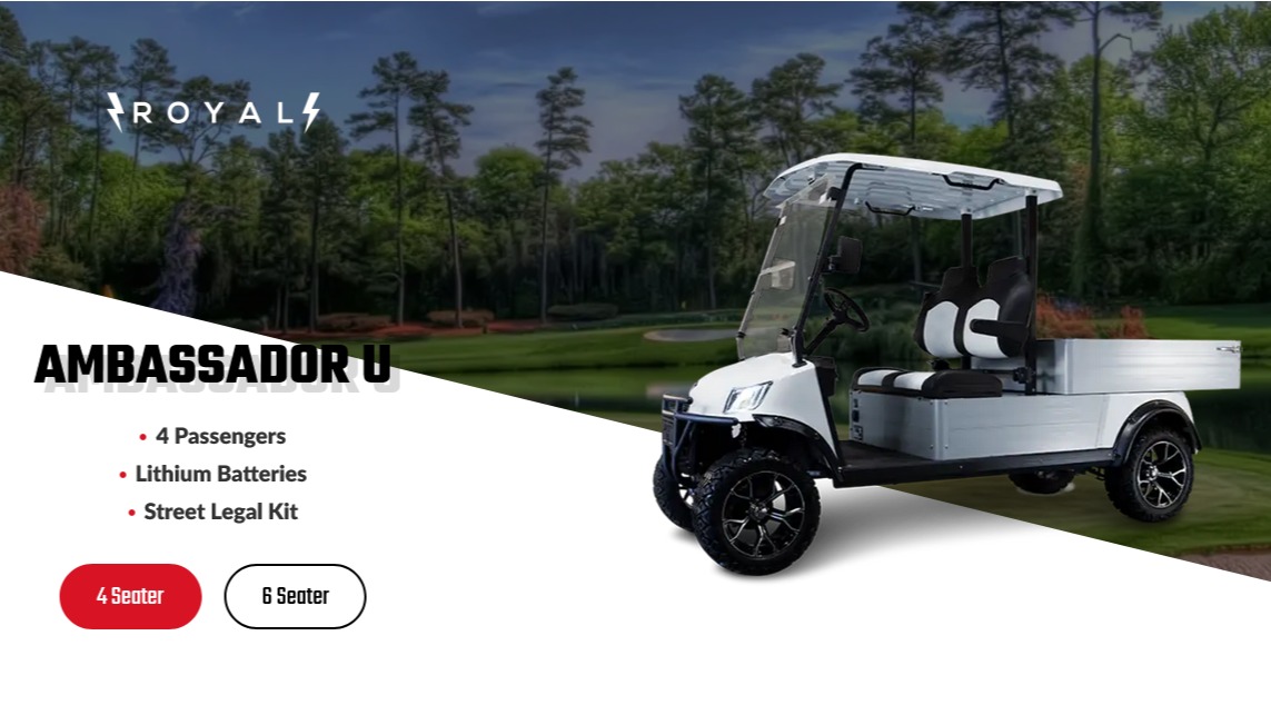 ROYAL STREET LEGAL GOLF CARTS, PERSONAL ELECTRIC VEHICLES FOR THE FUTURE