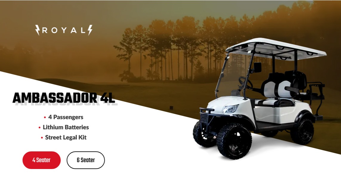 ROYAL STREET LEGAL GOLF CARTS, PERSONAL ELECTRIC VEHICLES FOR THE FUTURE