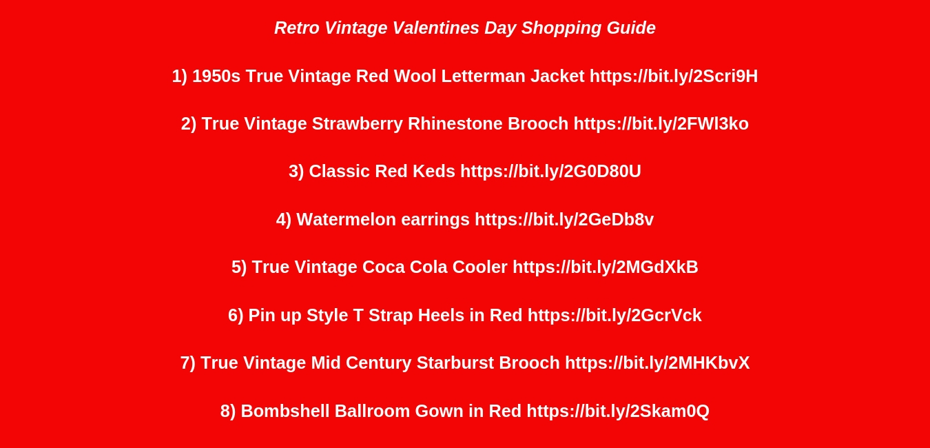 Retro Vintage Valentine's Day Shopping Guide - Retro Rummage Series Vo