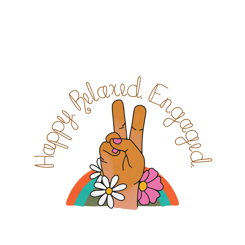 Happy. Relaxed. Engaged. - Sticker | Mrs. D's Classroom