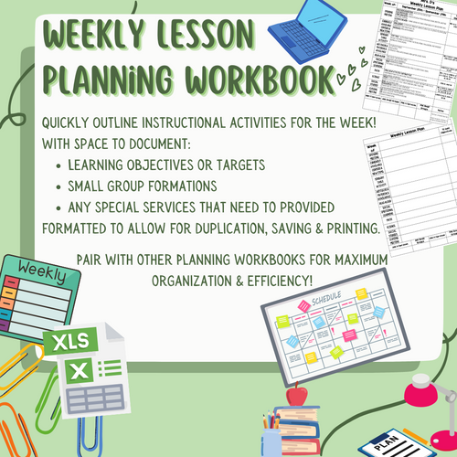 Weekly Lesson Planning Workbook | Mrs. D's Classroom