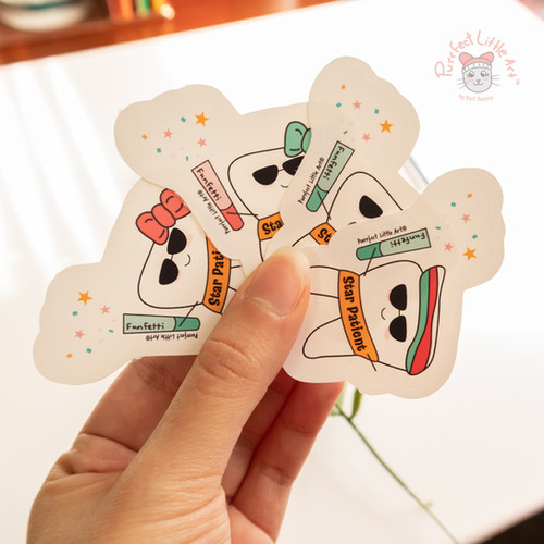 Star Patient Stickers | Purrfect Little Art