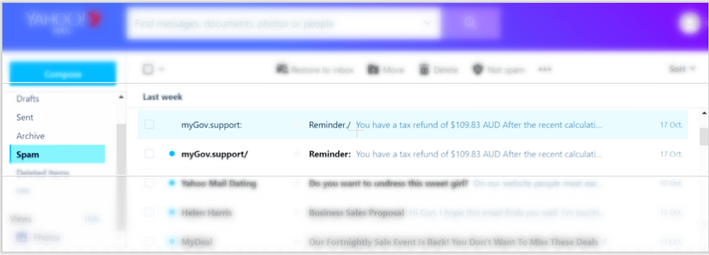 myGov Phishing emails - how to spot them
