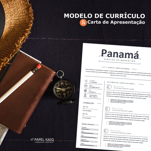 Modelo de Currículo | Panamá | Papel Kaiq