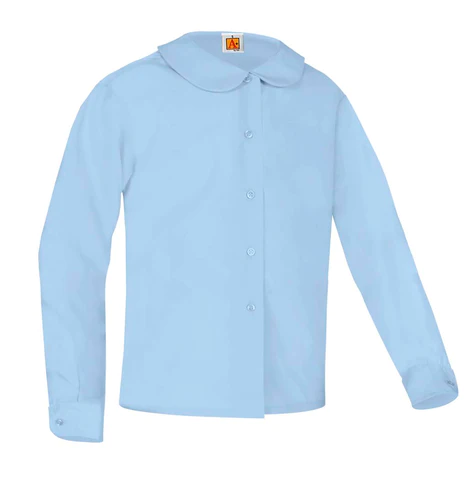 St. Thomas - Girl's Light Blue Peter Pan Blouse | Lobel's Uniforms