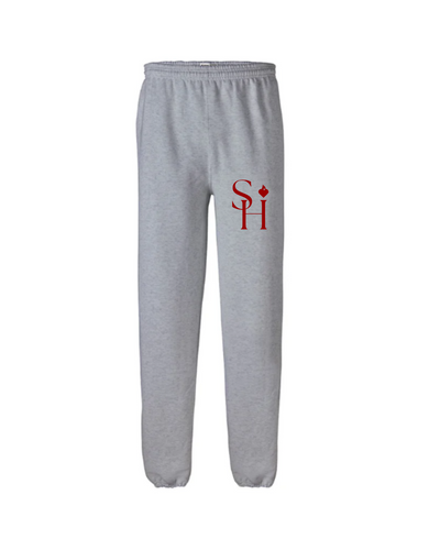 Sacred Heart JC - Grey Sweatpants with Heat Pressed Logo | Lobel's Uniforms