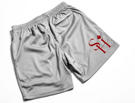 Sacred Heart JC - Grey Mesh Shorts with Heat Pressed Logo (optional ...