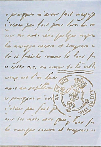 A4 FRENCH SCRIPT STENCIL | Wildflower Vintage