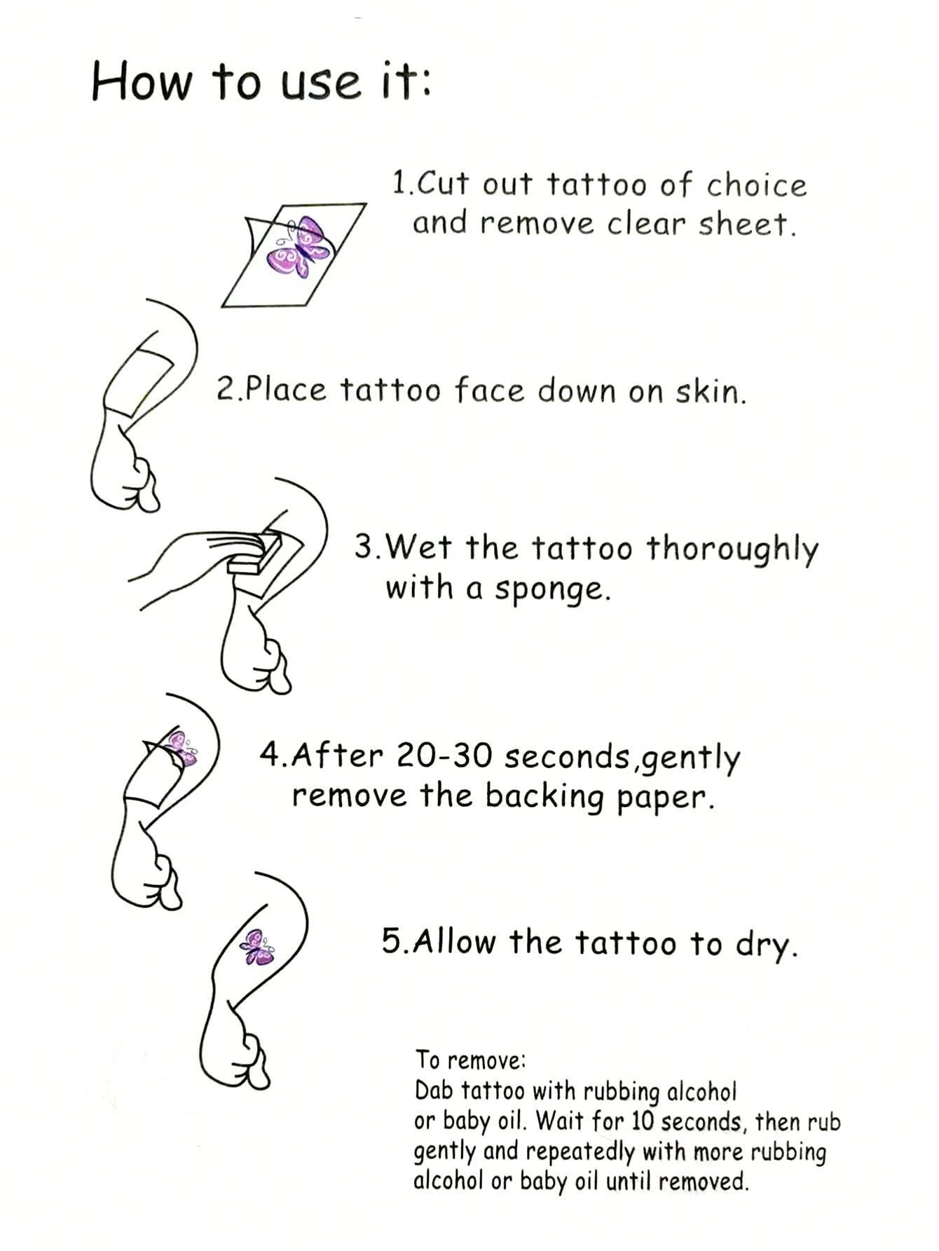 1 SMALL SHEET TATTOO TRANSFER | Wildflower Vintage