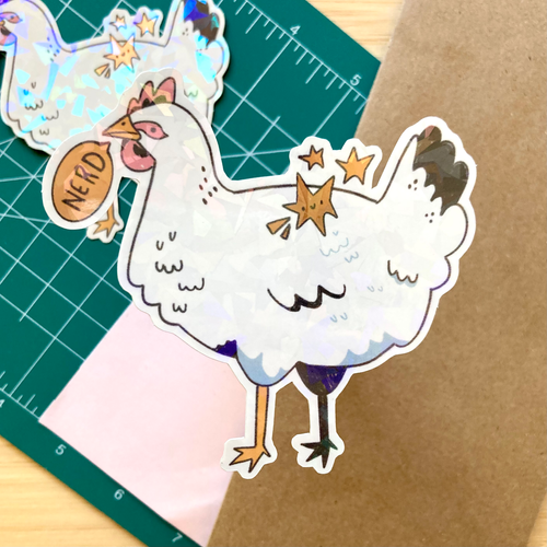 Special Edition Nerd Chicken Sticker | Nikki Oliver