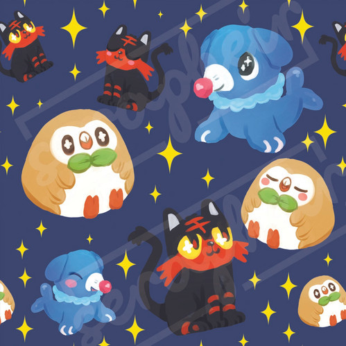 7th Gen Pokemon Starters Coaster | Artistic Alchemy