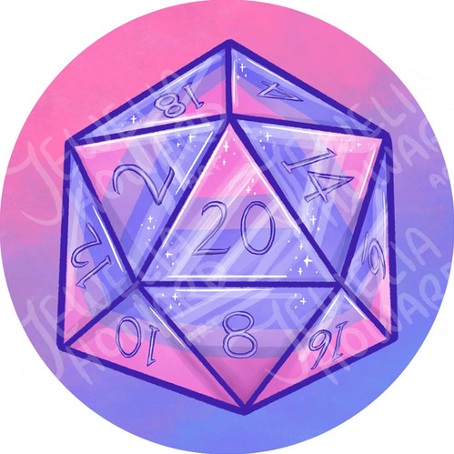 Bisexual D20 Coaster | Artistic Alchemy