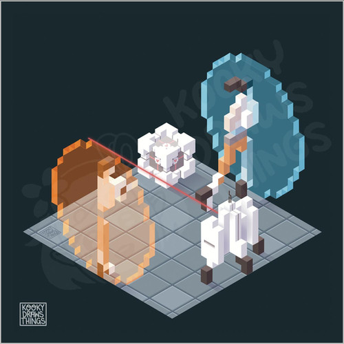 Portal 8bit Coaster | Artistic Alchemy
