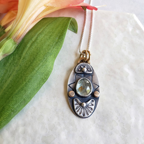 rare oxide/"fire" aquamarine: holy sun | tenairstudios