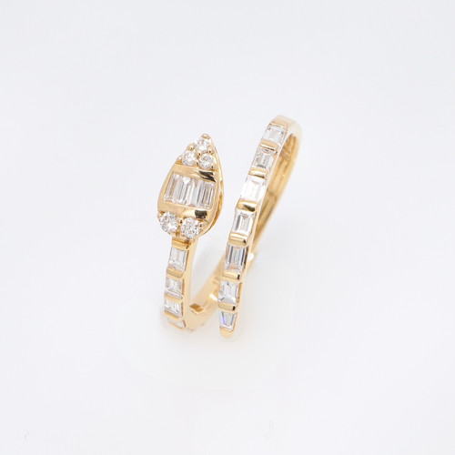 The Serpent Diamond Snake Ring | Baguette Diamond Ring | SVS Jewelry