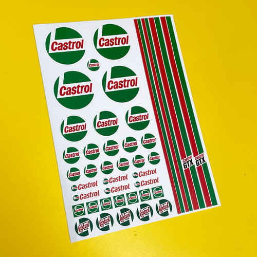 RC 10th Scale 1:10 CASTROL Rally Stickers Decals Mardave Tamiya Kyosho ...