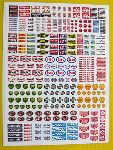 SLOT CAR SCALEXTRIC 1/32nd scale Race Car logos & scenery stickers ...