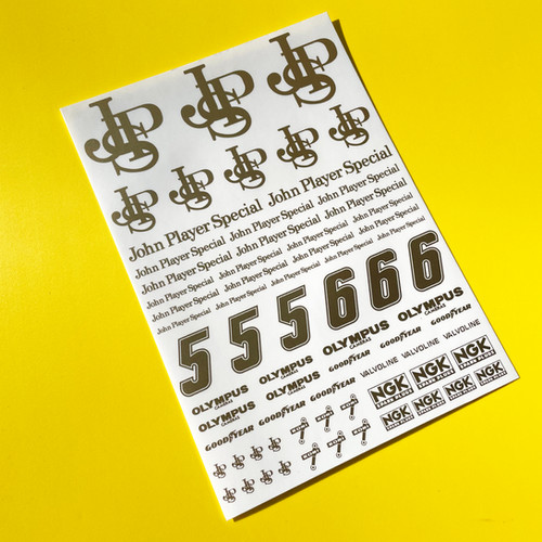 RC 'JPS' GOLD retro Nascar Drift 1/10th decals stickers ...