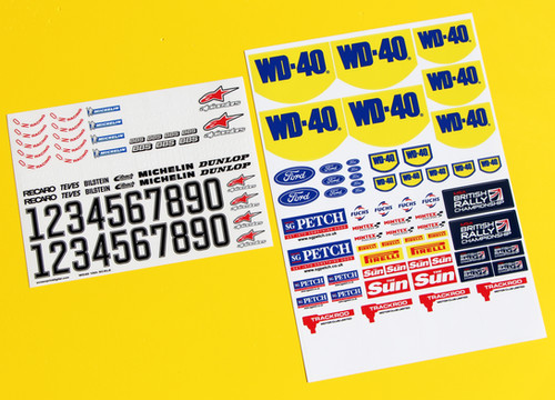 RC 10th 1:10 scale WD40 British RALLY drift stickers decals Focus ...
