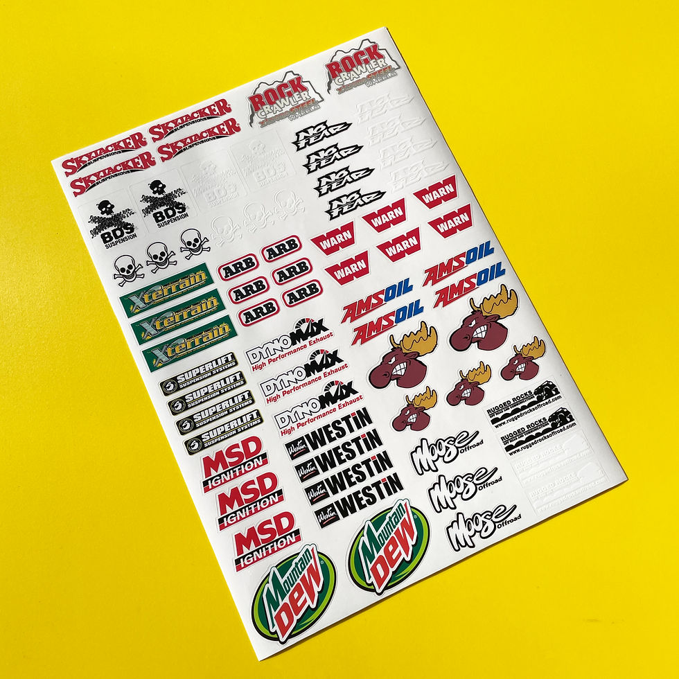 RC ROCK CRAWLING Decals stickers Rough Rider BAJA Scorcher ...