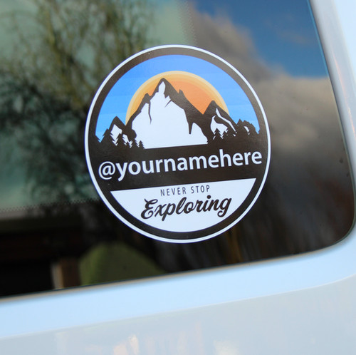 Personalised camper van motor home caravan name stickers, print your ...