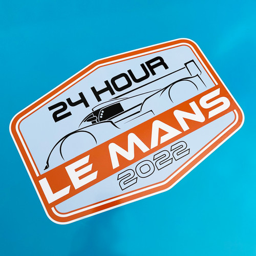 LE MANS 24 HOURS 2022 LARGE PAIR of stickers decals 350mm wide easy ...
