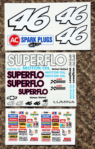 RC Nascar SUPERFLO 'Days Of Thunder' Decals Stickers Tamiya Xray TC5 ...