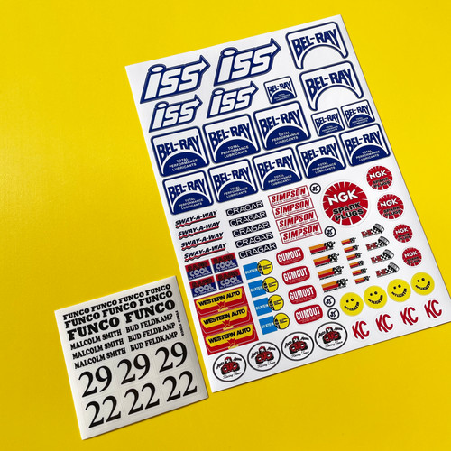 RC Vintage retro 'BEL-RAY BULLET' Decals stickers Rough Rider BAJA ...