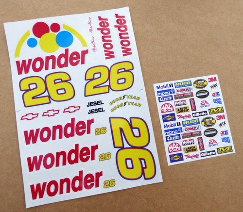 RC 10th SCALE Nascar 'TALLADEGA NIGHTS RICKY BOBBY' WONDER car Decals ...